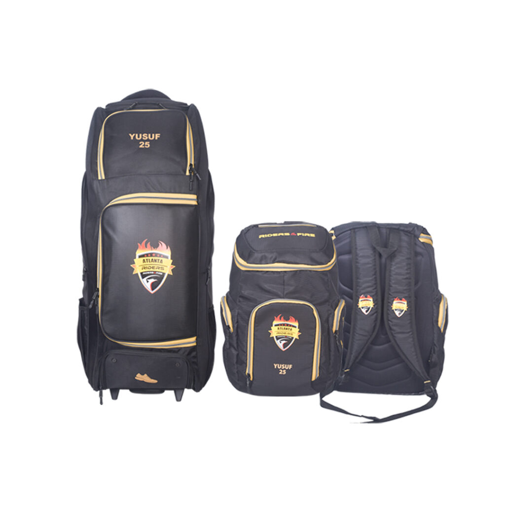 MLC TEAM ATLANTA RIDERS DUFFLE WHEELER WITH 4 BAT SLEEVE & BACKPACK ...