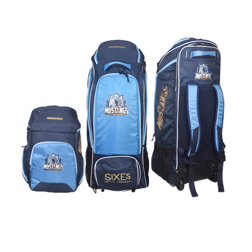 MAJOR LEAGE CRICKET DALLAS MUSTANGS TROLLEY CRICKET & PLAYER BACKPACK ...